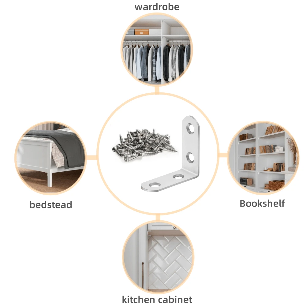 20 stuks beugels voor houten hoekcode roestvrijstalen hoekbeugels 90 ...