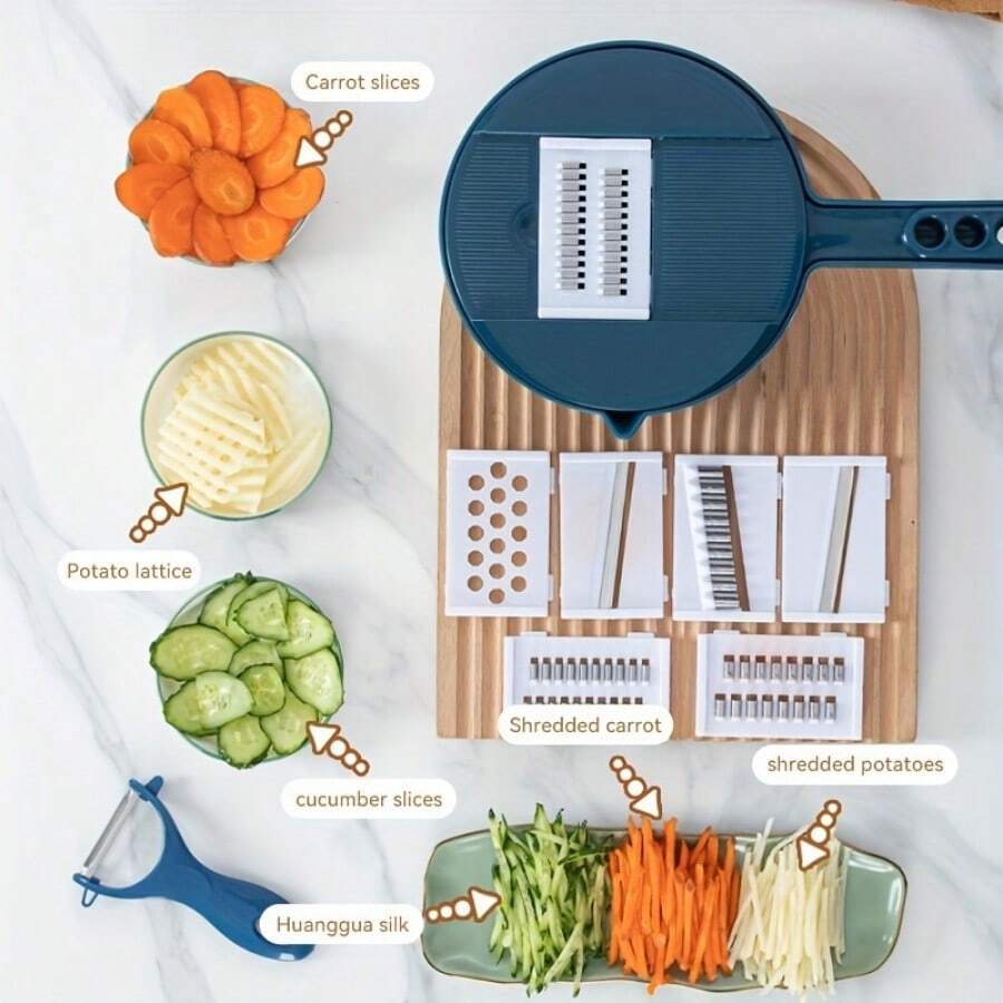 12 In 1 Multi-Functional Vegetable Chopper Carrots Potatoes Manually ...