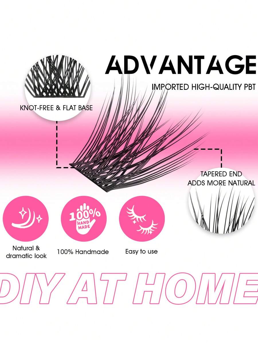 Wholesale 2/5/10/20Boxes C D Curl DIY Clusters Eyelashes 0.07mm Thickness Fluffy Premium ...