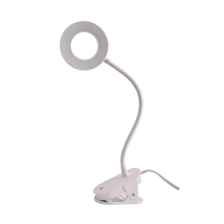Flexible Gooseneck Desk Lamp With LED Ring Light For Perfect ...