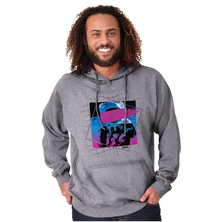 Vaporwave Aesthetic NASA Astronaut Hoodie Sweatshirt Men | SHEIN USA