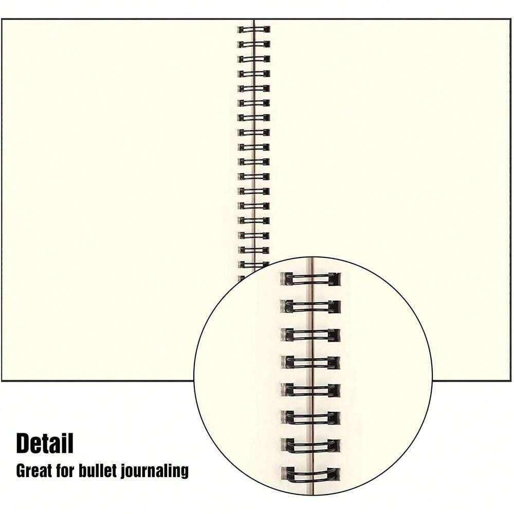 Sketchbook A5 50 Sheets 100g Spiral Notebook Sketching Paper Pad Inner Blank Drawing Graffiti ...