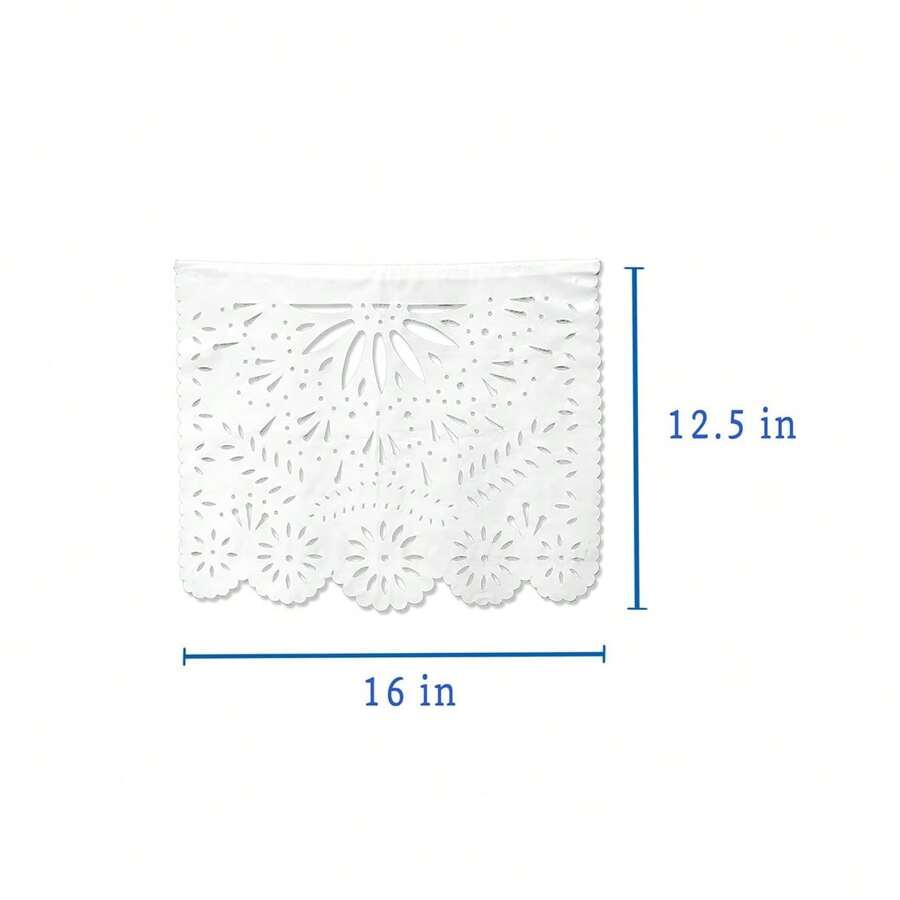 18pcs White Papel Picado Banner - White Mexican Banners For Parties And ...