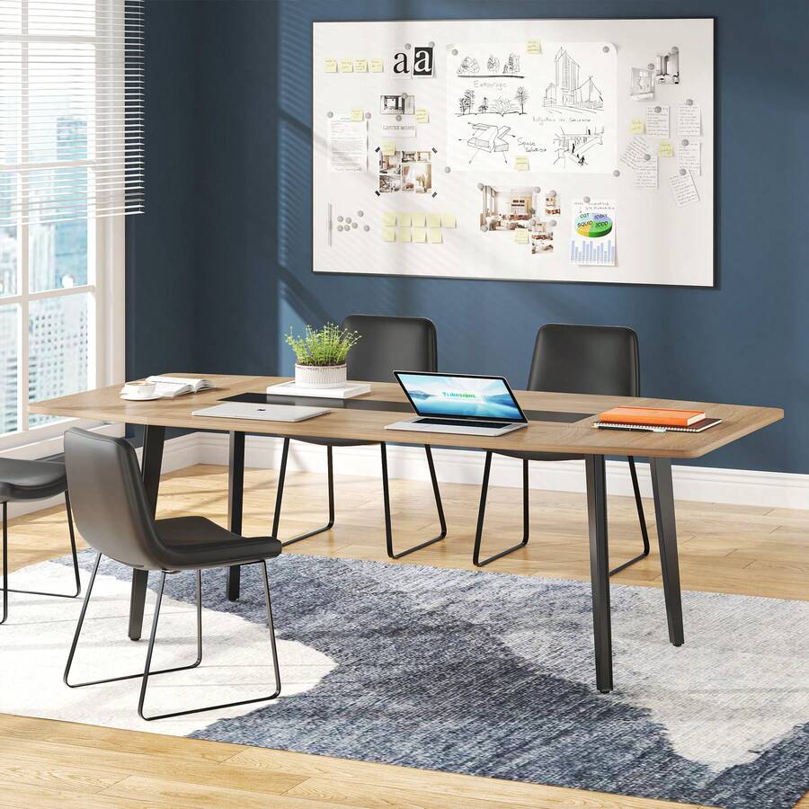 Tribesigns Desk Computer Table, Modern Boat-Shaped PC Table Office ...