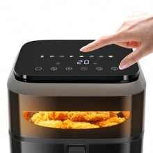 Freidora de Aire Sin Aceite 6,5L, Doble Resistencia, 8 Funciones ...