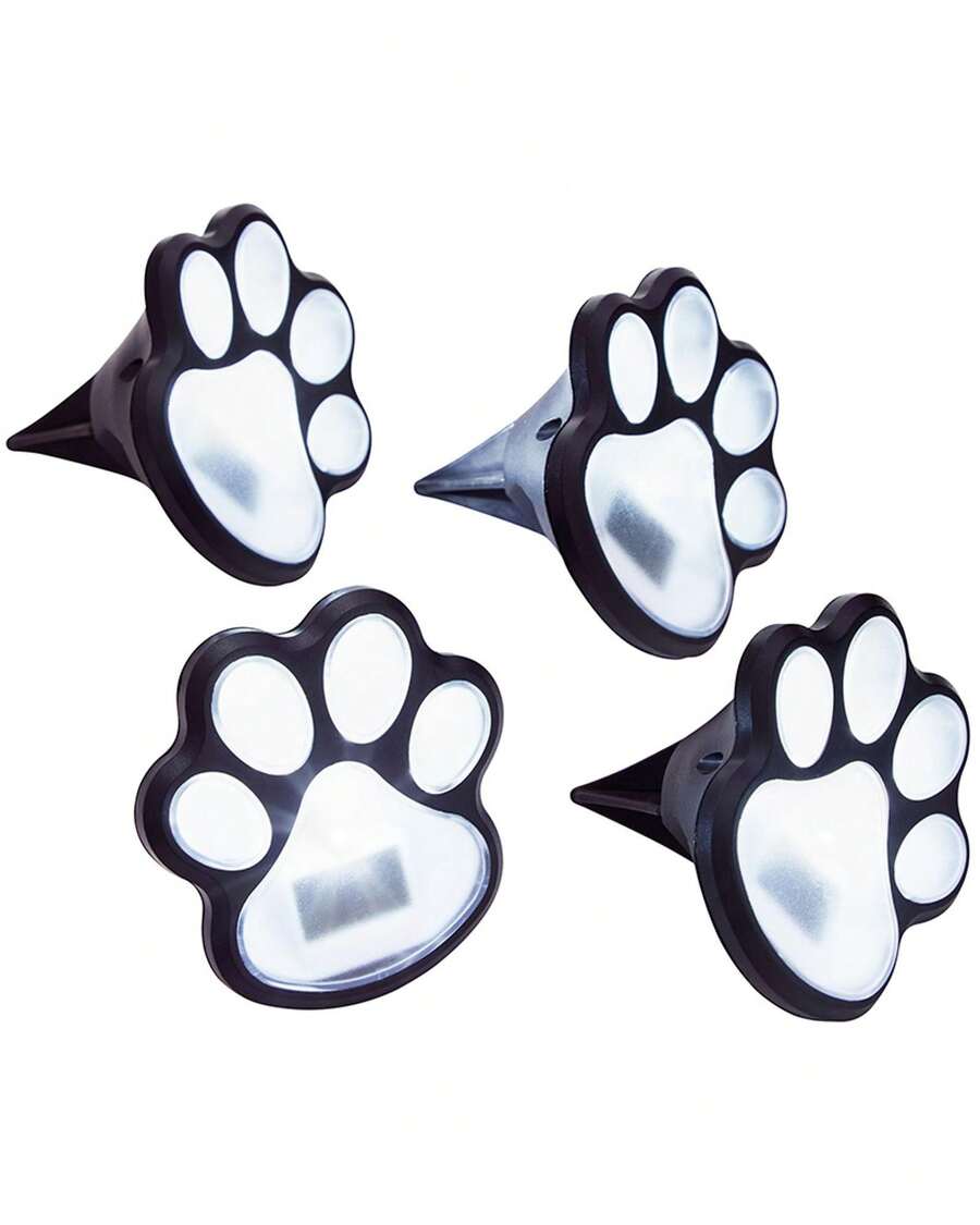 Solar Paw Print Pathway Lights | SHEIN USA