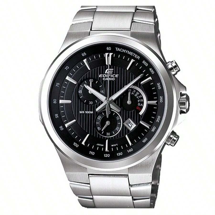 Casio Edifice Quartz Chronograph Date Stainless Steel Men's Watch EFR-500D-1AVUPF | SHEIN USA