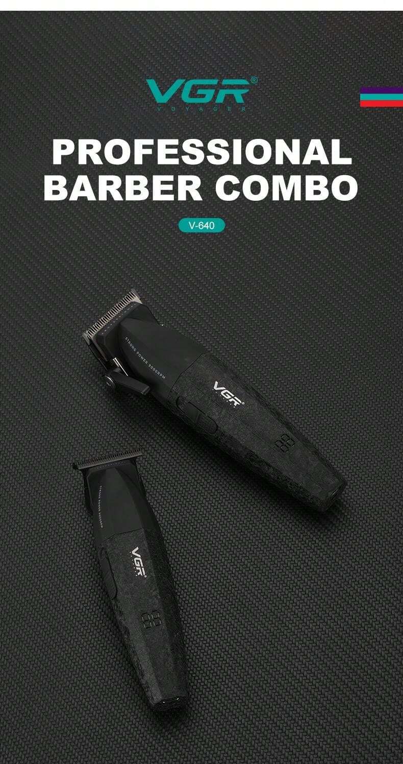 VGR Recortadora de cabello profesional VGR, recortadora de cabello ajustable para barbería ...