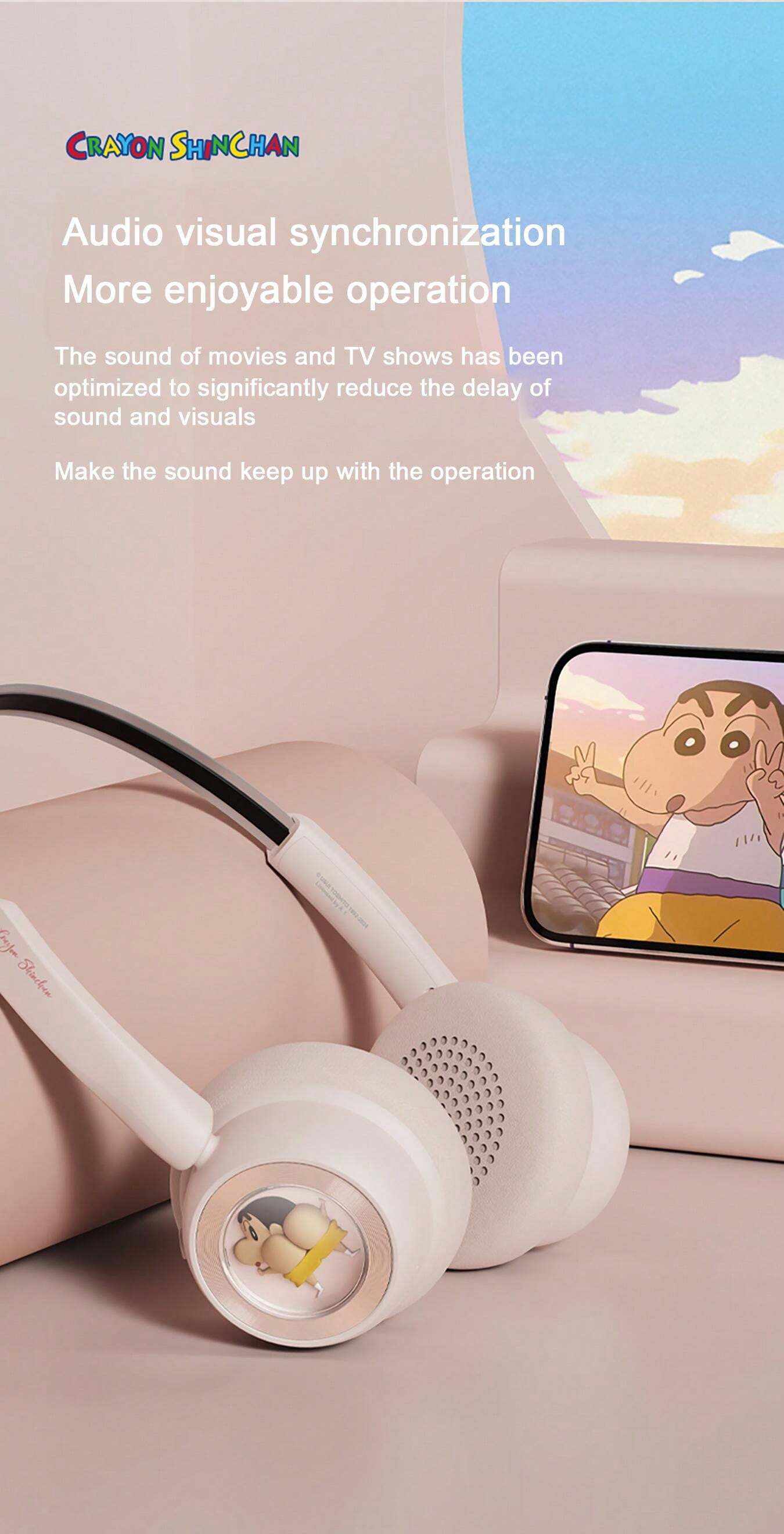 Crayon Shin Chan TV01 Wireless Headphones Headset Sport Headphone Game ...