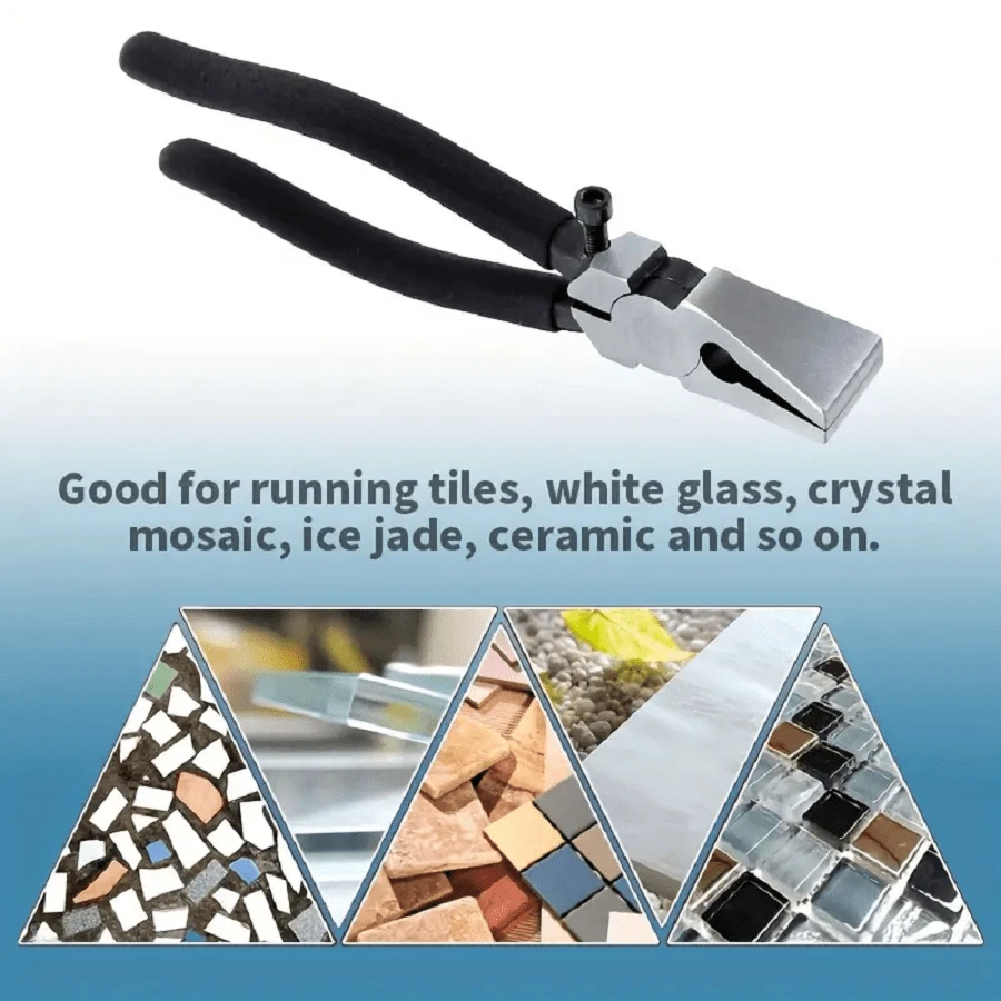 8 Inch Glass Running Plier With Rubber Tip Adjustable Screw Heavy Duty ...
