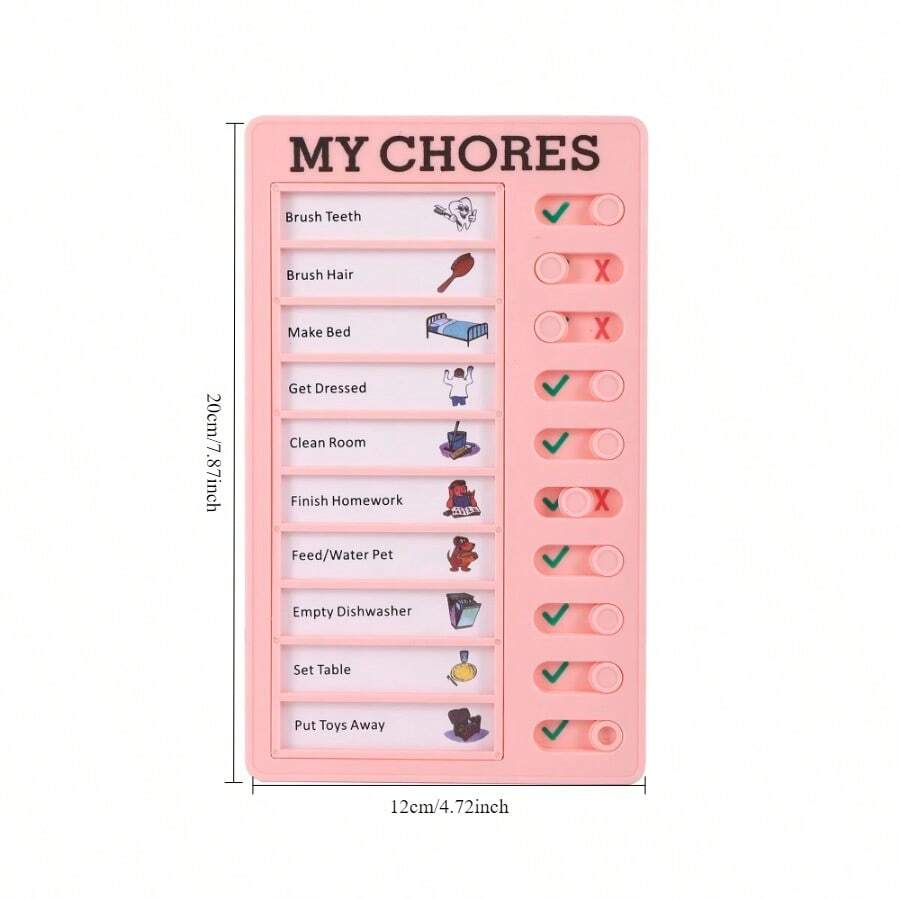 Reusable My Chores Checklist Daily Planner Memo Plastic Board Chore ...