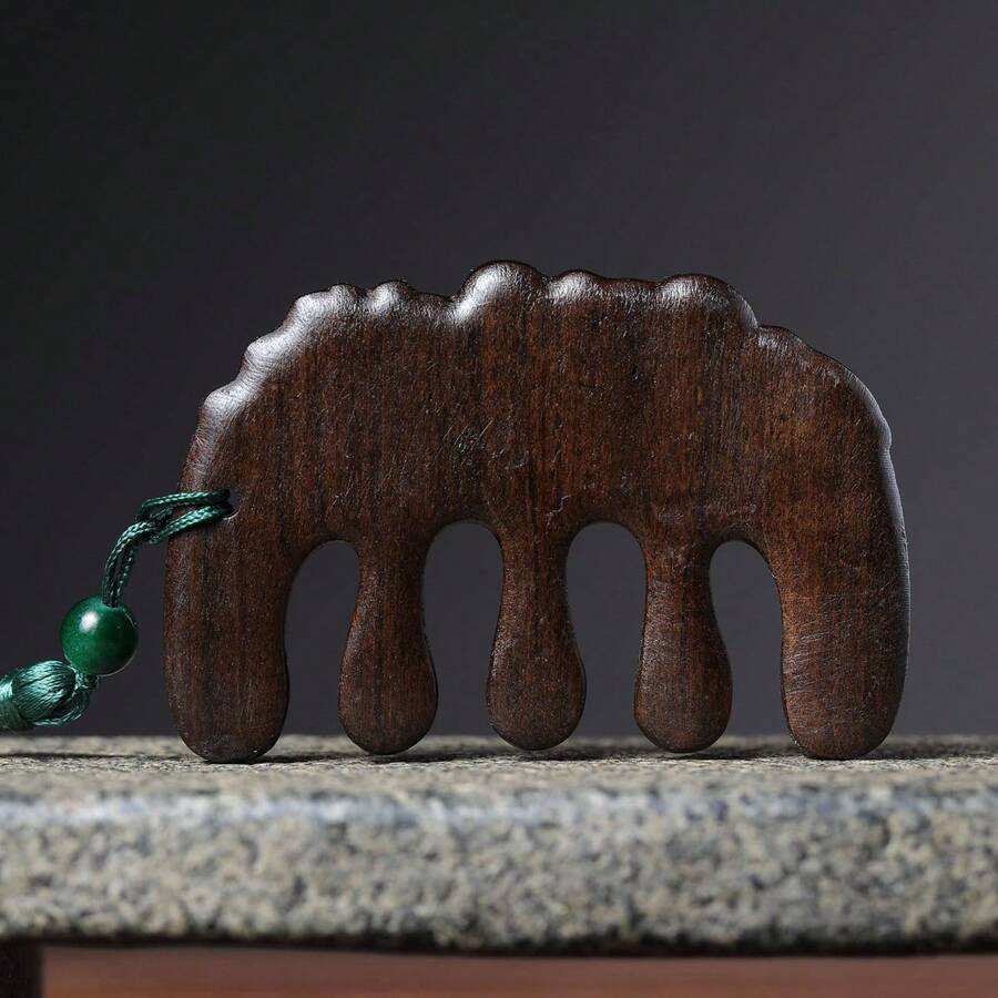 Fringed Lotus Leaf Massage Comb For Meridian Pressure Points On Head ...