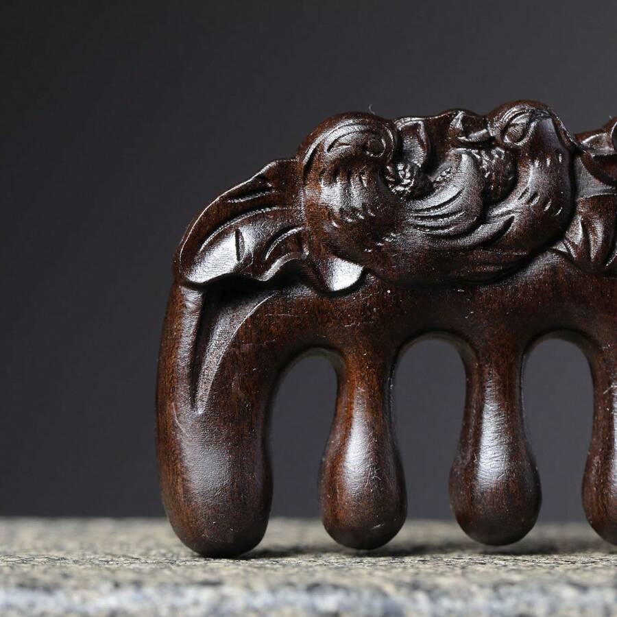 Fringed Lotus Leaf Massage Comb For Meridian Pressure Points On Head ...