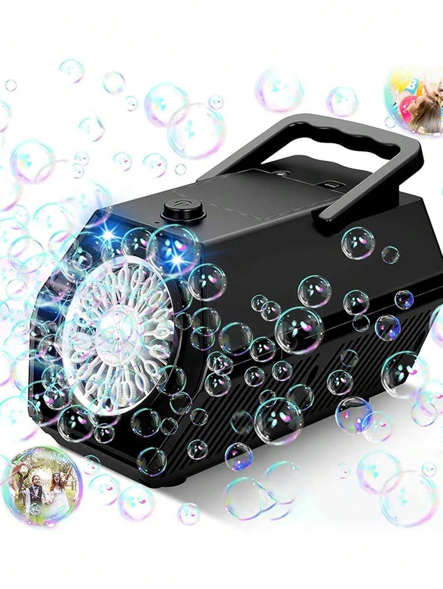 Portable Hand-Held Bubble Machine, Automatic One-Key Bubble Maker For ...