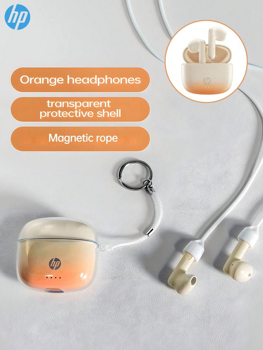 HP Auriculares inalámbricos HP con estuche y cordón de silicona ...