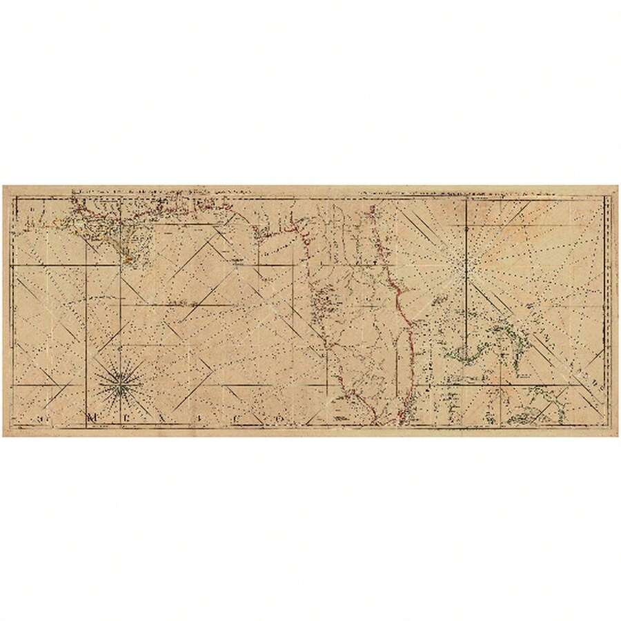 Vintage Imagery Old Florida Map 1775 Restoration Hardware Style Vintage ...