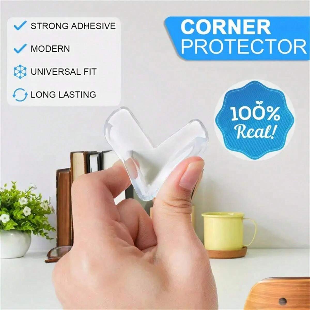 1 Pack Of 12pcs PVC Transparent Silicone Anti-Collision Corner, Coffee ...