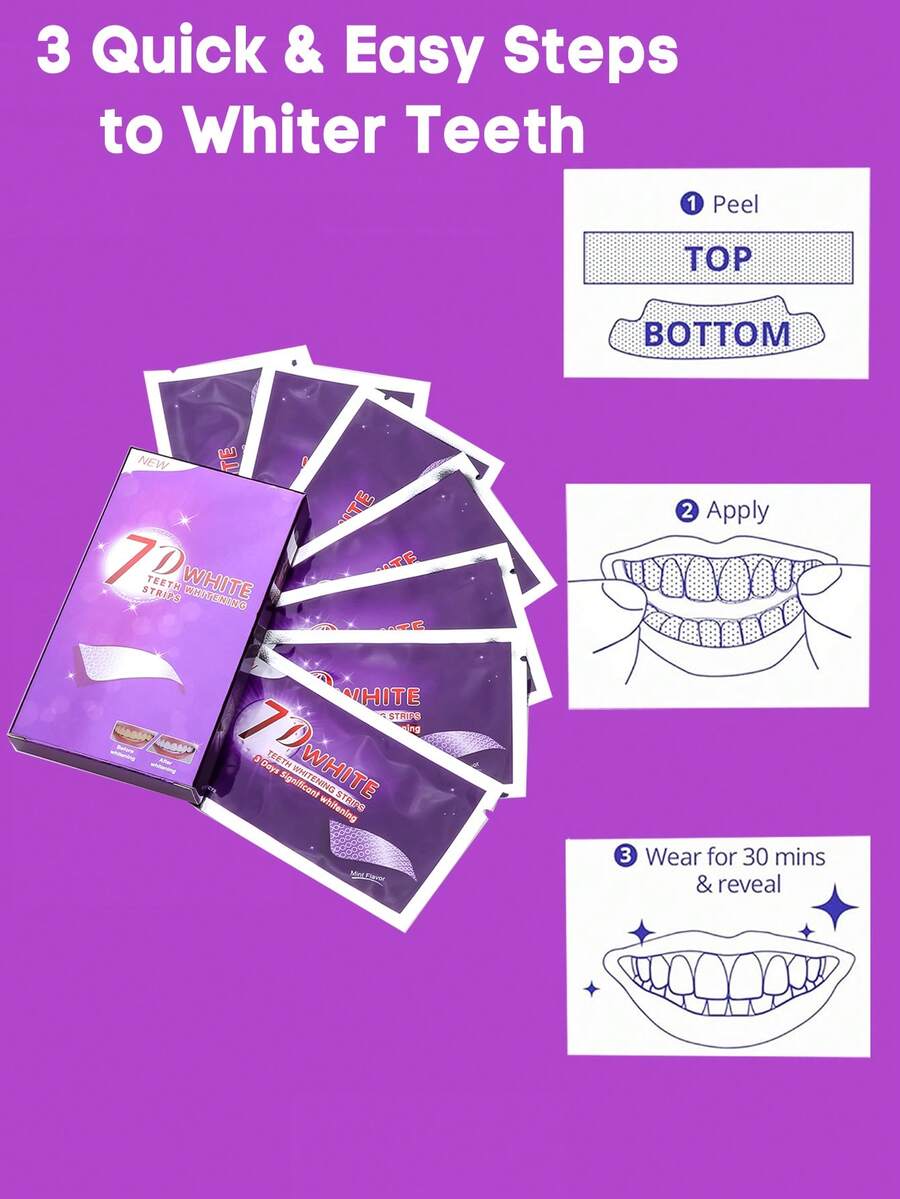 Teeth Whitening Strips Of 7D Tooth Whitener Kit,Remove All Kinds Of ...
