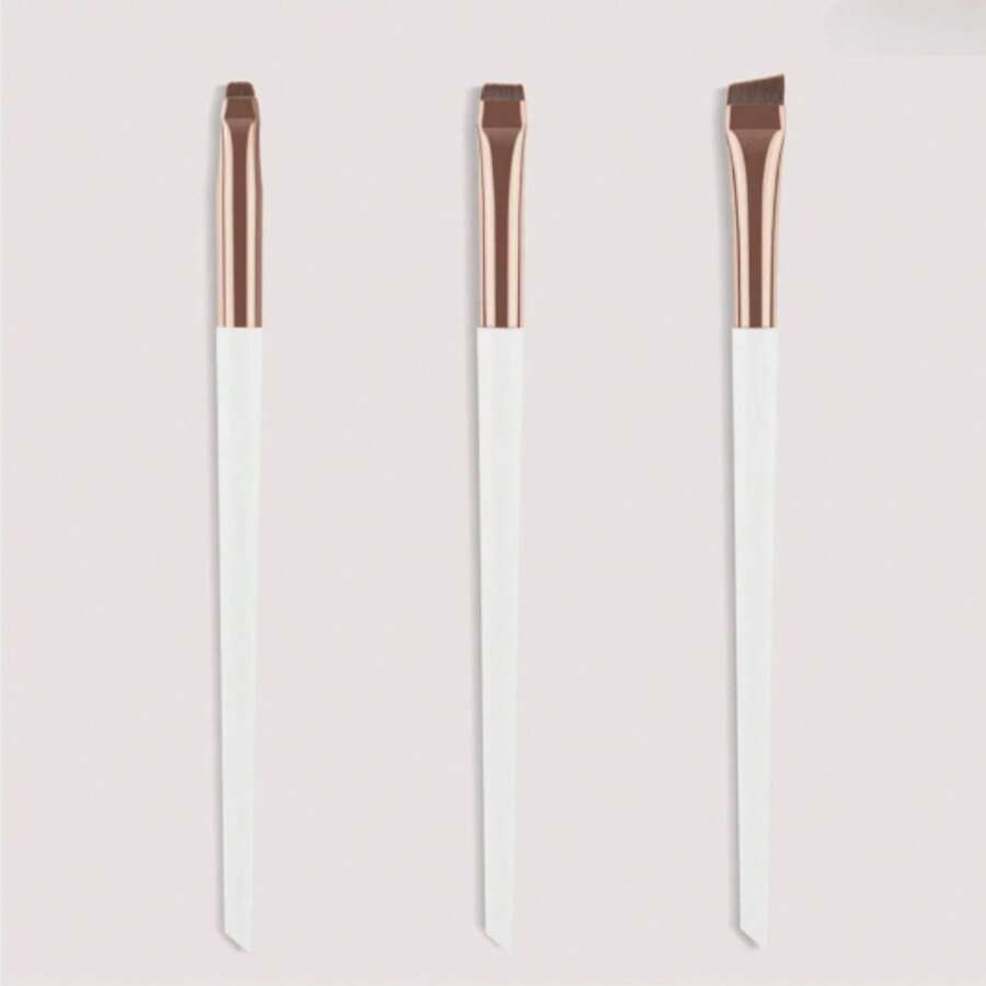 3pcs Portable Blade Eyeliner Brush For Eyebrow Contouring And Makeup ...