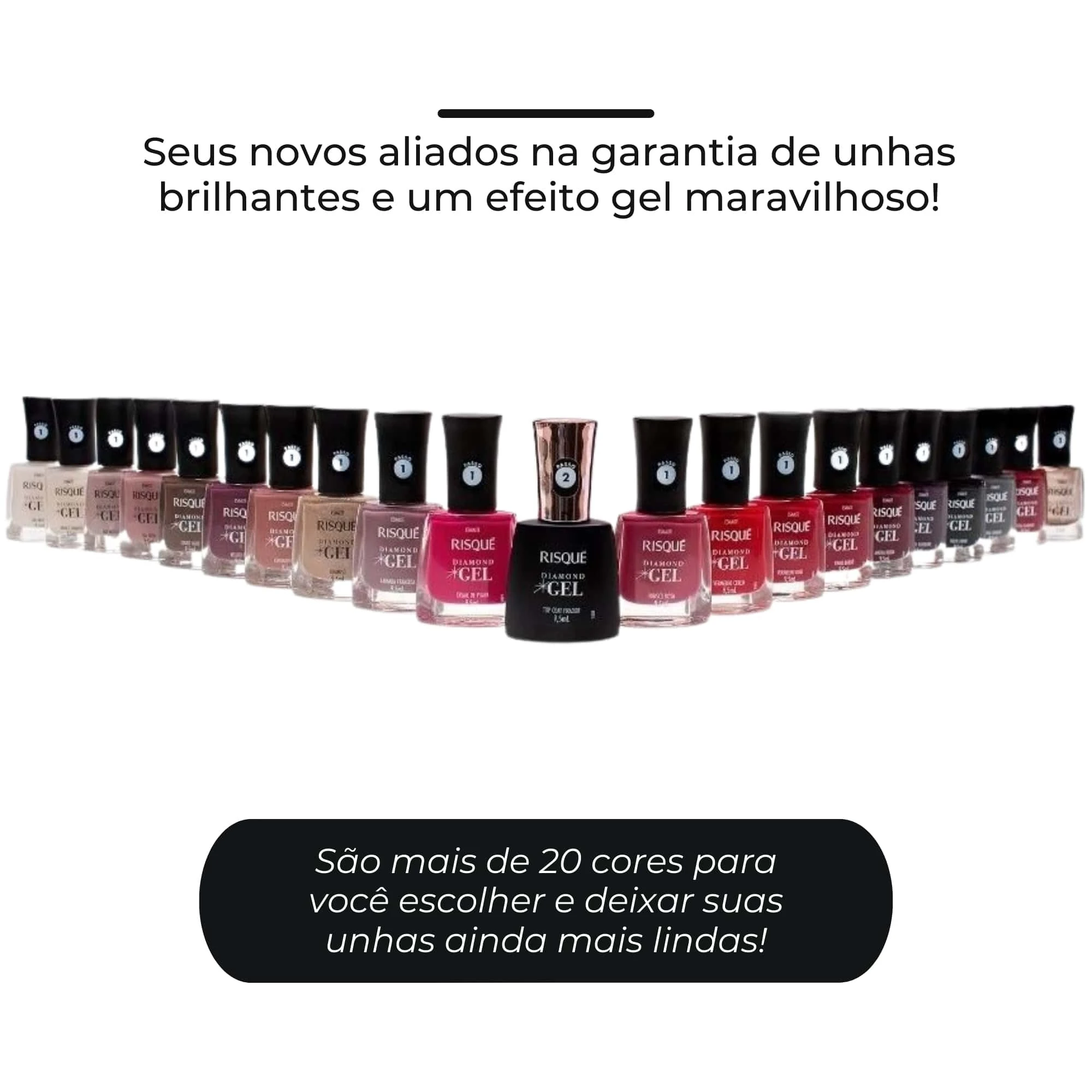 Risque Diamond Gel Top Coat Fixer Nail Polish Kit 5 Units | SHEIN USA