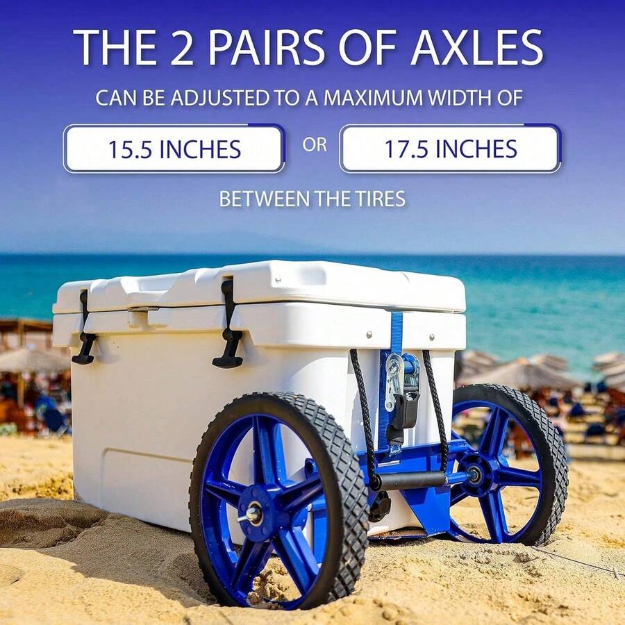 Cooler Wheel Kit For & RTIC Cooler Carts - 12 Inch Wheels & Ratchet ...