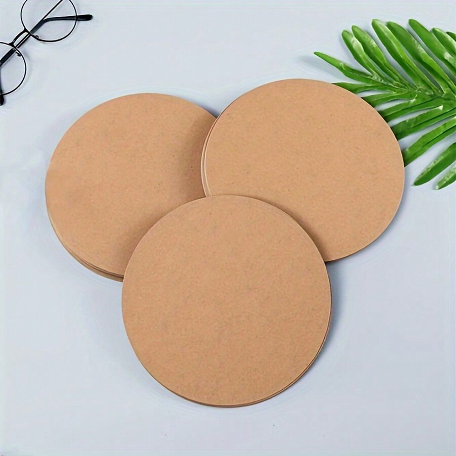 20 Sheet Round Kraft Matte Cardboard - Cardboard For Painting, Art ...