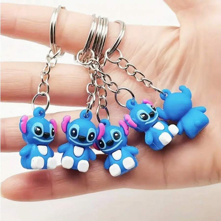 10pcs/20pcs Stitch Keychain Cartoon Lilo & Stitch Cute Doll Keyring ...