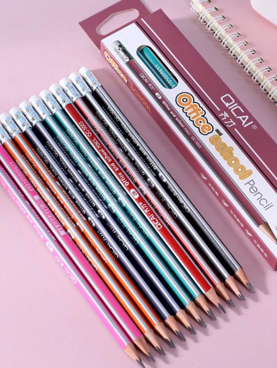 Ensemble de 12 boîtes - Crayon primaire avec tête en caoutchouc pour ...