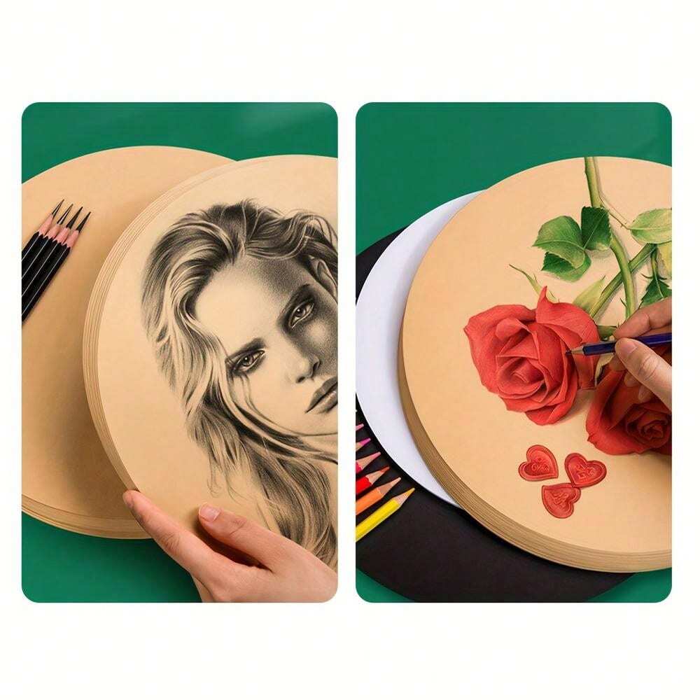 20 Blatt runde Kraftpappe mit matter Oberfläche - Pappe zum Malen ...