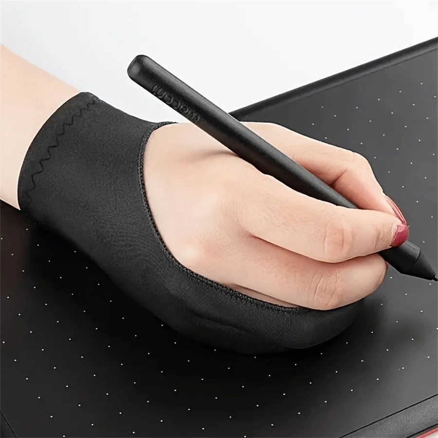 Artist Drawing Gloves, Two-Finger Anti-Fouling Sketching Gloves, Non ...