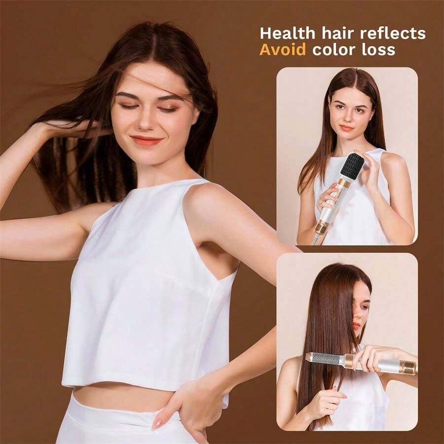 Secador de Cabelo Sem Escova de Alta Velocidade 7 em 1, Ferro de ...