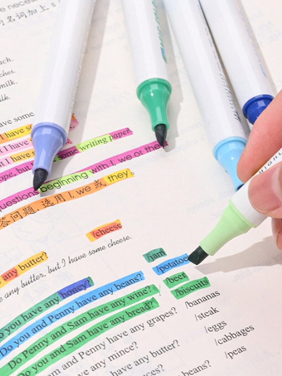 1 Box Of 6pcs Creative Dual-Tip Magic Color Changing Fluorescent ...