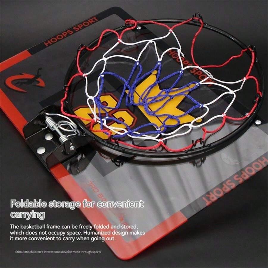 1pc Kids Indoor No-Drill Basketball Hoop Toy, Foldable Soundless Wall ...
