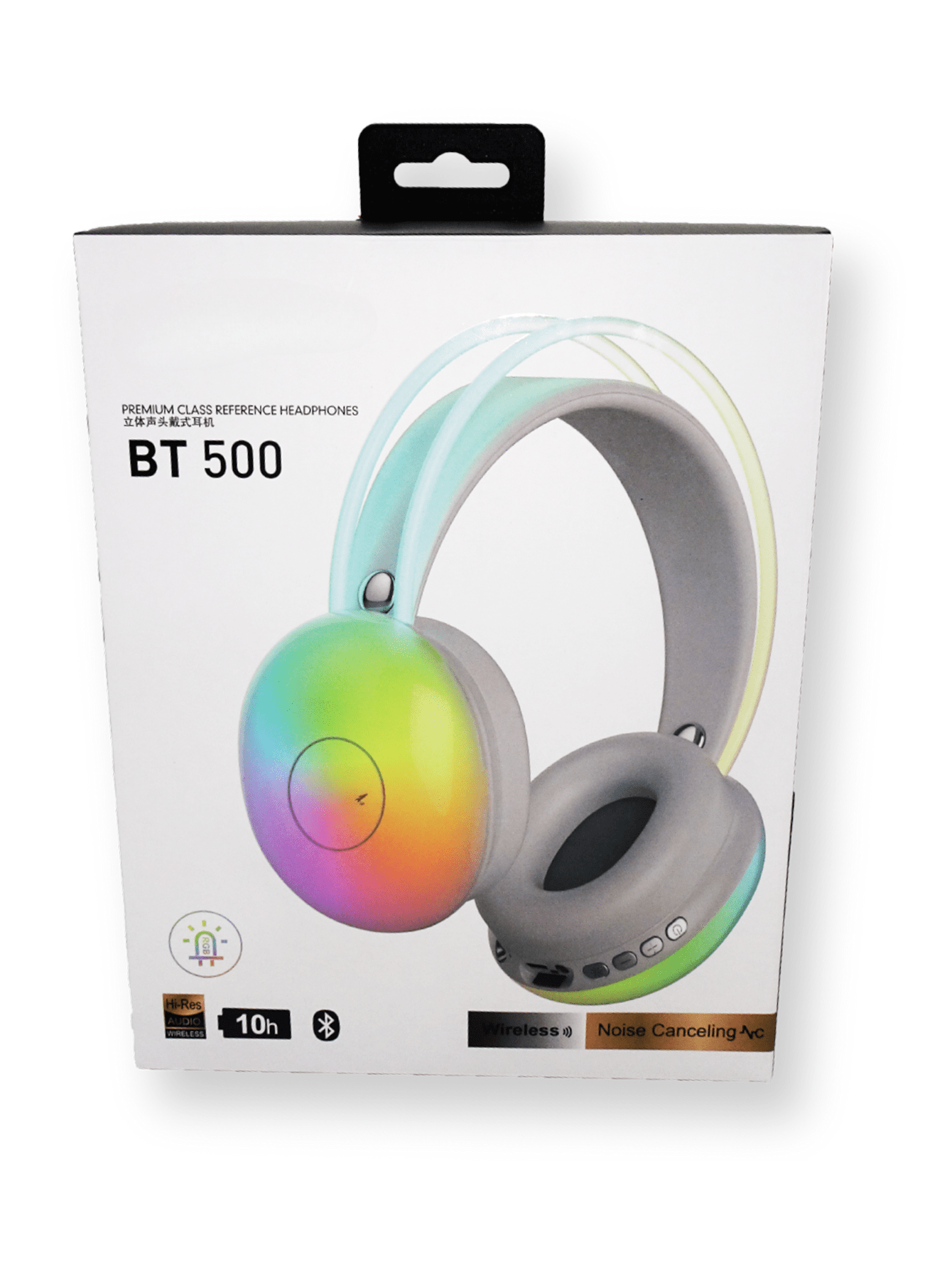 RGB Light Bluetooth Headphones With Noise Cancellation For IPhone And ...