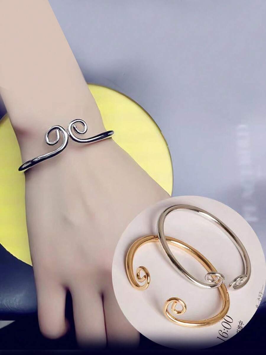 New Couple's Simple Adjustable Metal Bangles, Same Style As The ...