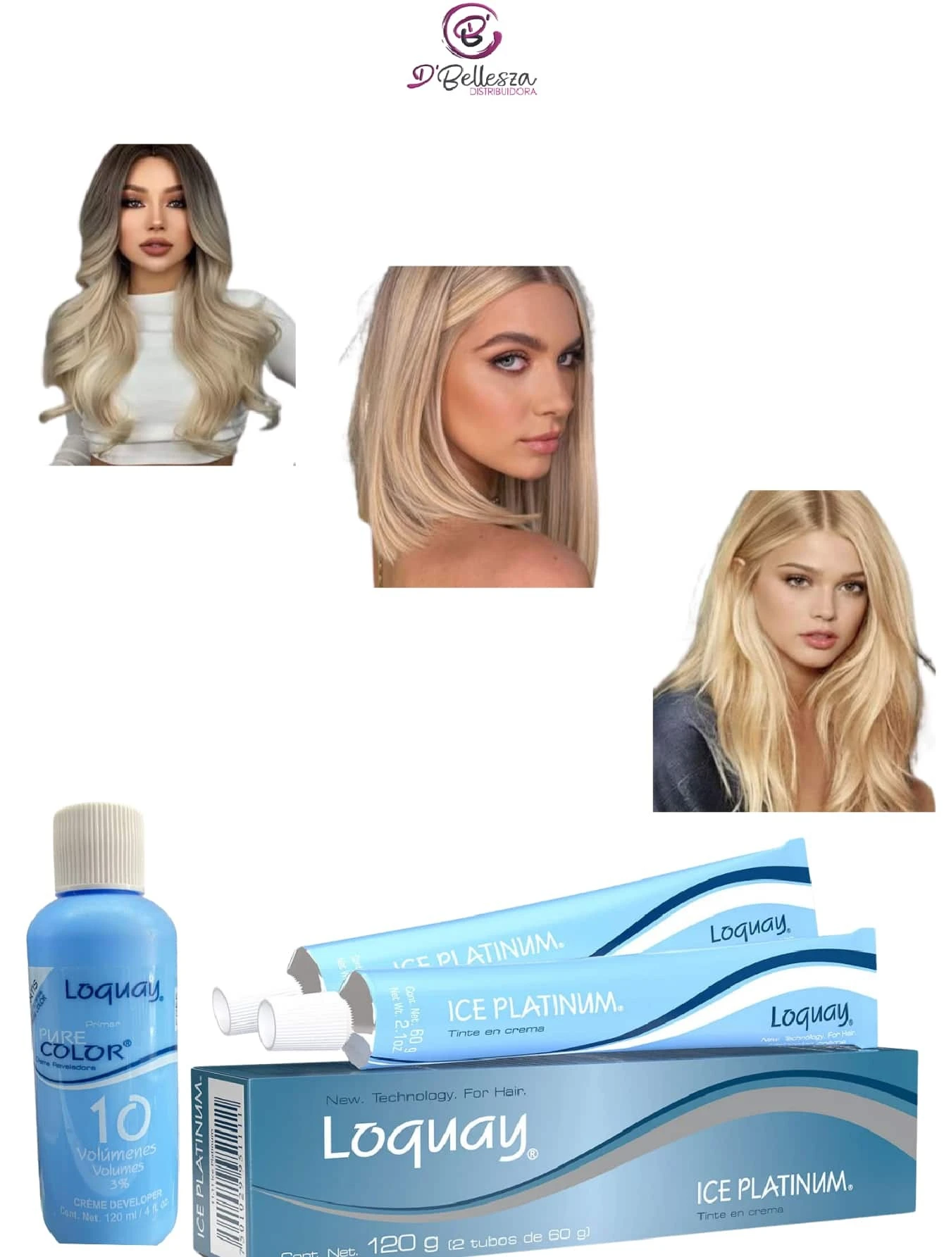 Loquay Tinte Permanente 2 Tubos de ml c/u + 1 Peróxido de120 ml | Moda ...