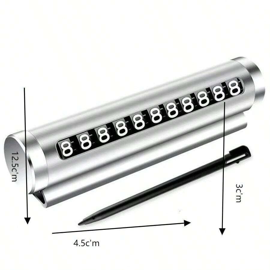 Random Color Metal Roll-Up Temporary Car Parking Number Plate, High-End ...