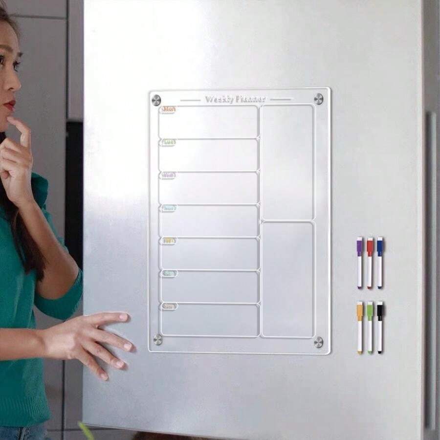 [Magnetic Suction Board 1 + Whiteboard Pen 6] Magnetic Suction Acrylic ...