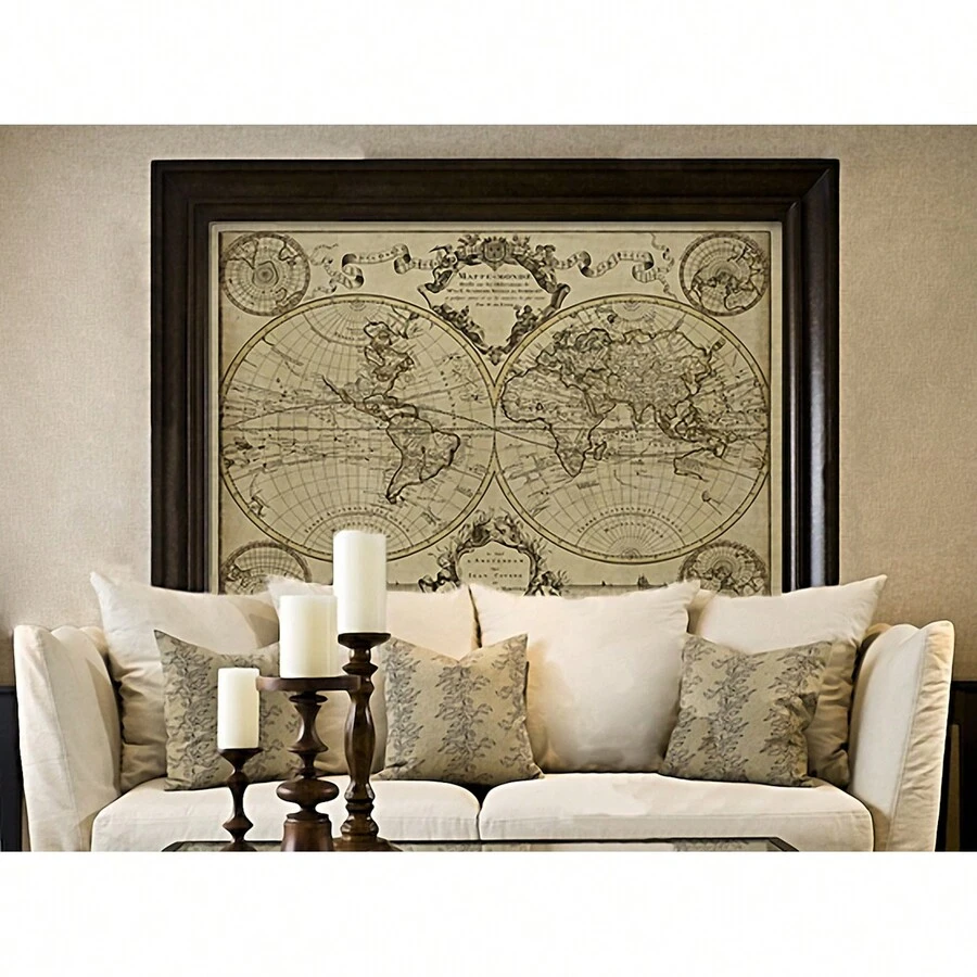 Vintage Imagery Guillaume De LIsle 1720 World Map Antique Giclee Print ...
