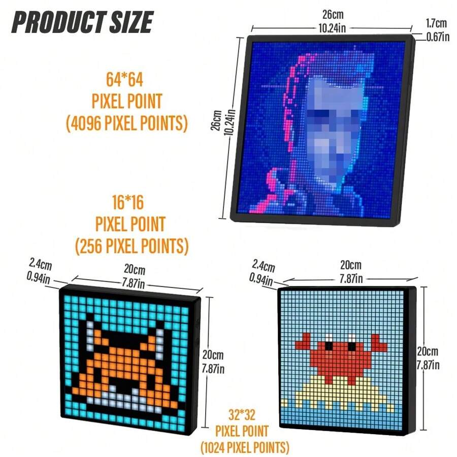 Affichage LED à pixels 32x32/64x64 - Pixel art programmable avec ...