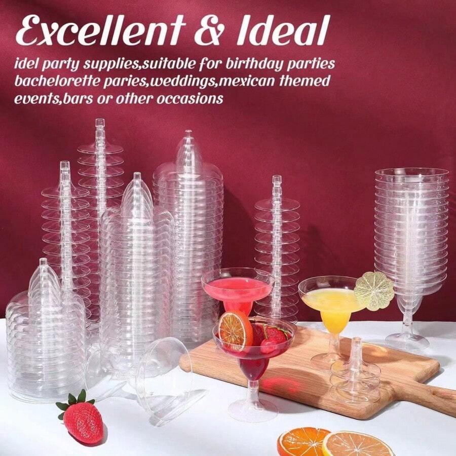 Reusable Transparent Plastic Cups For Parties - Shatterproof Wine ...