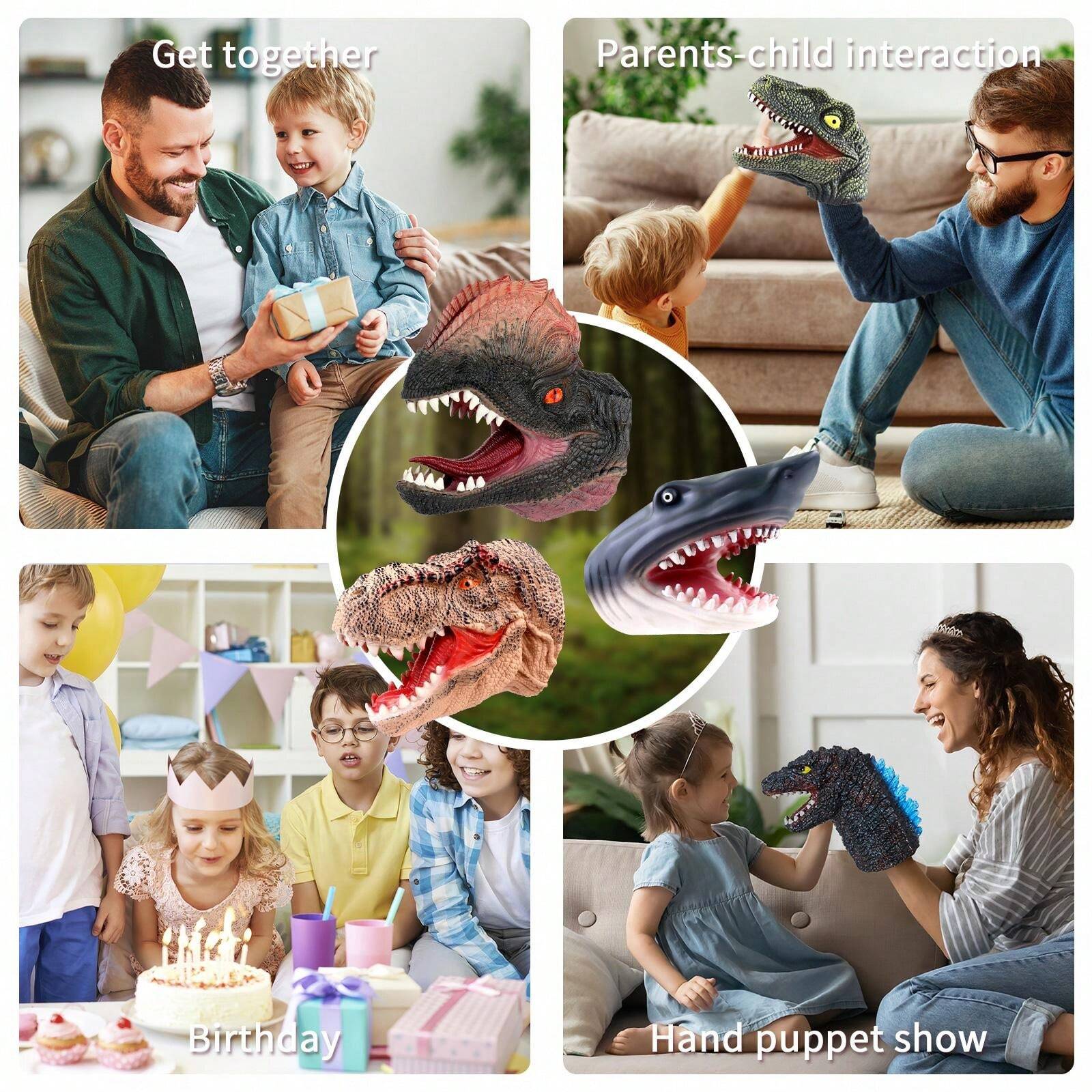 Dinosaur Clutch Gloves, Soft Rubber Triangle Tyrannosaurus Rex Children ...