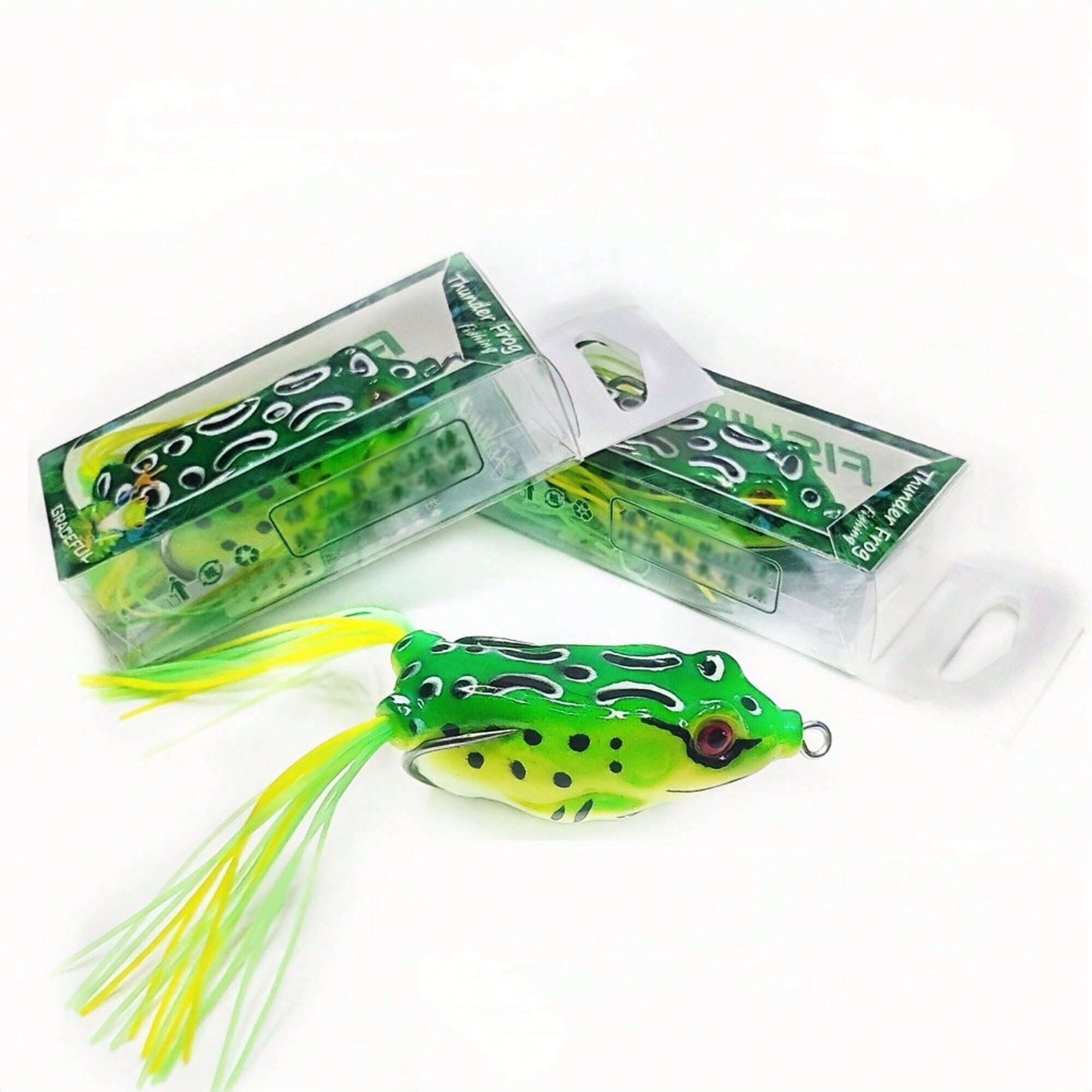 Boxed Black Fish Killer Bionic Lure, Frog Shaped Topwater Lure With Treble Hooks | SHEIN EUR
