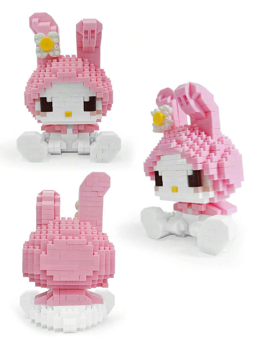 Sanrio Cute Assembly Blocks Set Charming Cat Cartoon Construction Toy ...