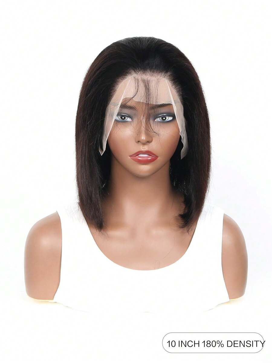 Perruque Bob en cheveux humains 13x4 Perruque frontale en dentelle Perruques Bob pour femmes 100 ...