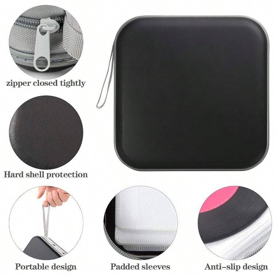 40 Capacity CD/DVD Case Wallet Holder Disc Storage Bag, Double-Sided ...