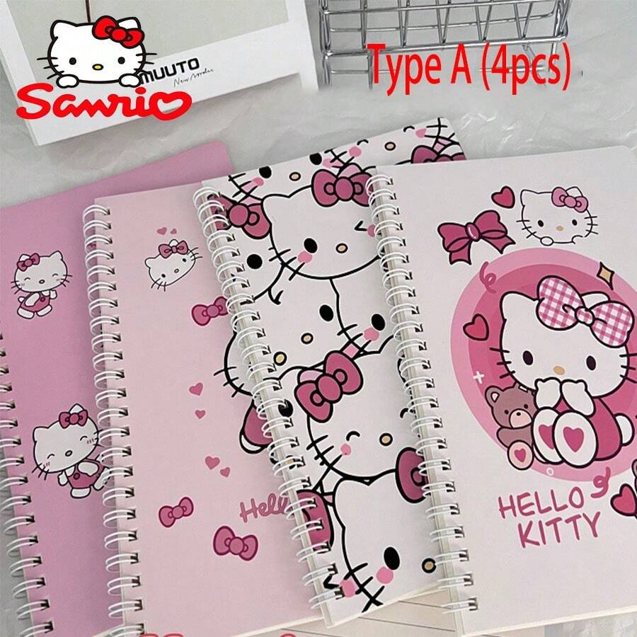 4pcs/Set Official A5 Notebooks - Smooth Surface, Cute Cartoon Design ...