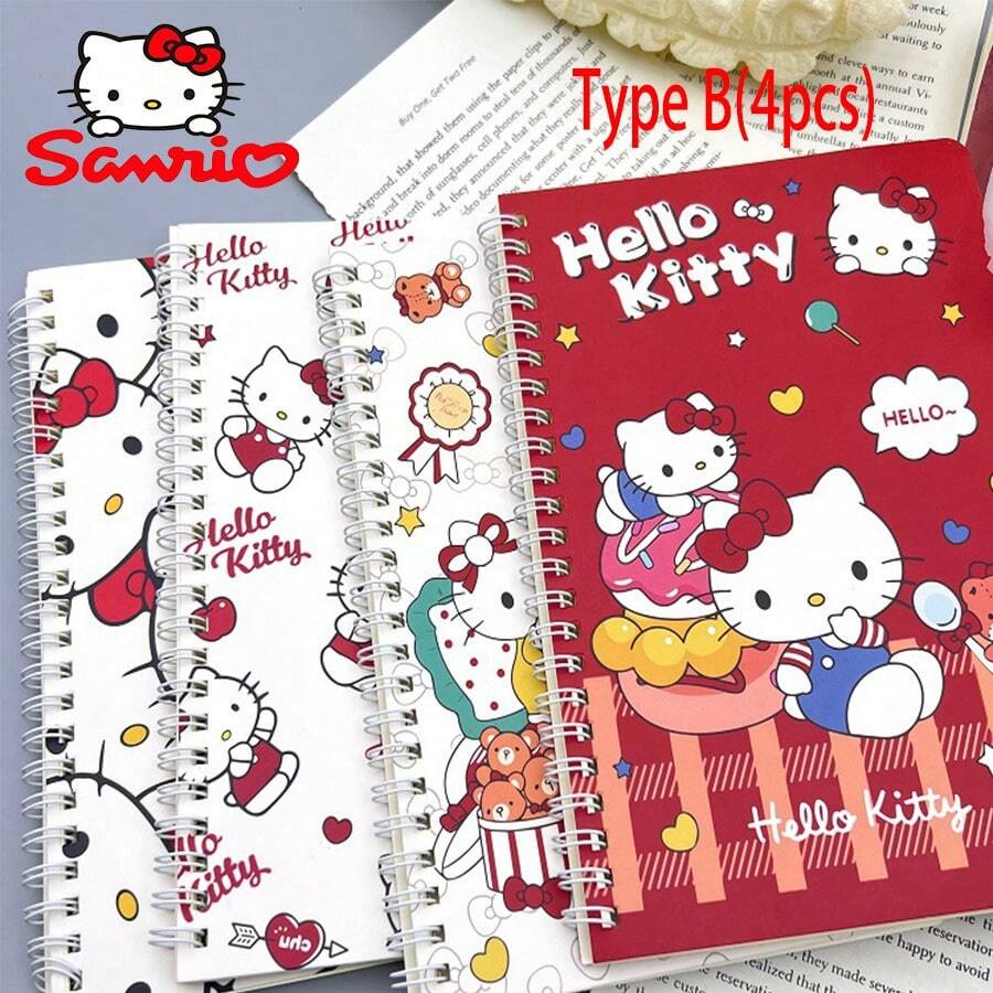 4pcs/Set Official A5 Notebooks - Smooth Surface, Cute Cartoon Design ...