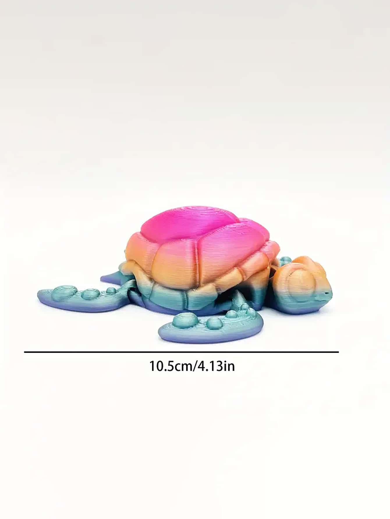 3D Printed Articulated Sea Turtle Figurine - Plastic Turtle Model, Fish ...