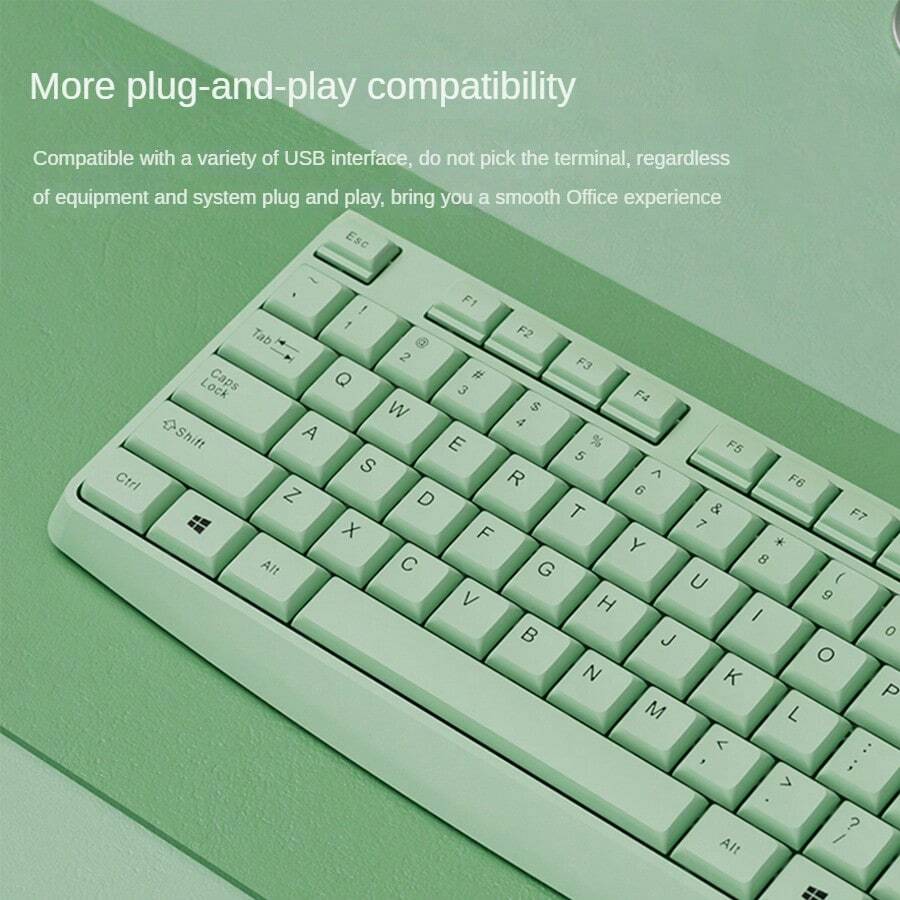 Wireless Keyboard Mouse Computer Laptop Girls Office Typing High Value Portable External